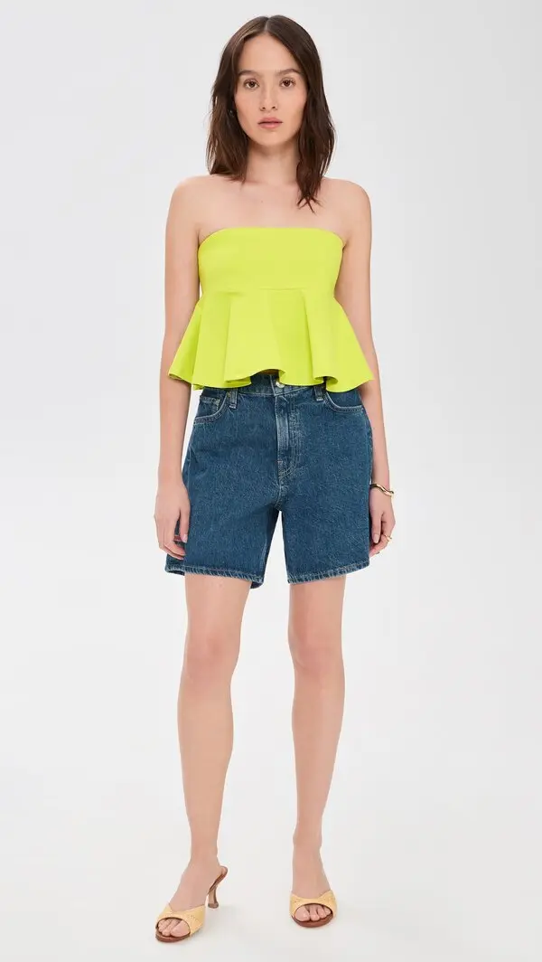Susana Monaco Strapless Peplum Top
