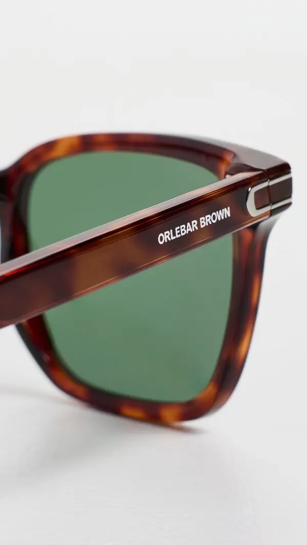 Orlebar Brown Robbie Sunglasses - Tortoiseshell/pine Green