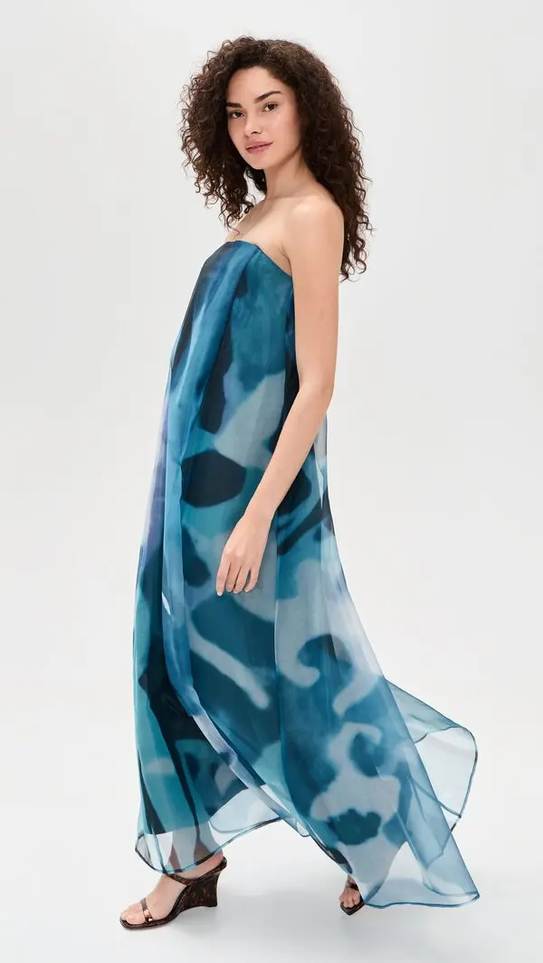 Staud Allyson Strapless Maxi Dress