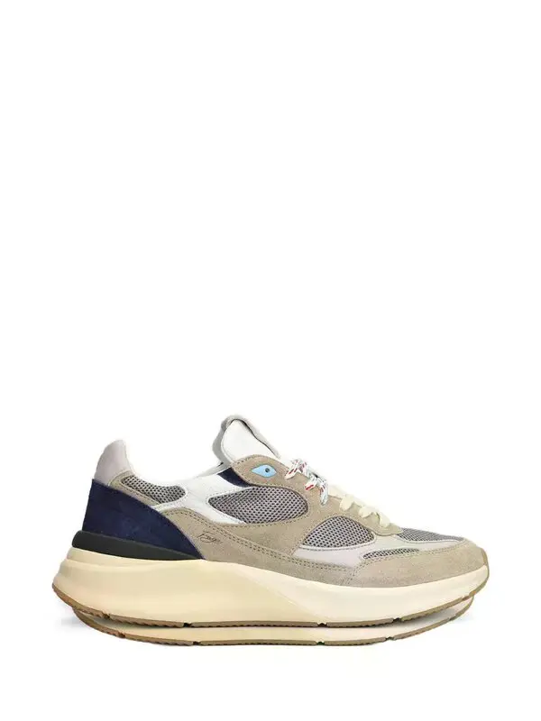 D.a.t.e. Fuga 20 Panelled Lace-up Sneakers - Neutrals