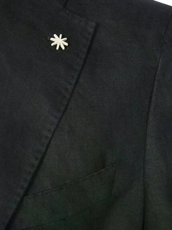 MANUEL RITZ Linen Single-breasted Suit - Blue