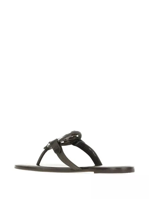 Tory Burch Miller Logo-plaque Sandals - Brown