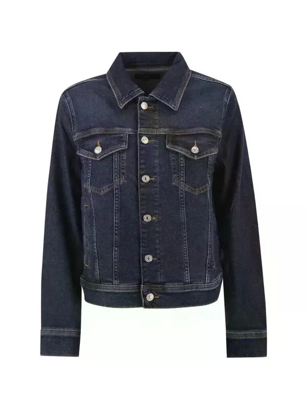 7 For All Mankind Contrast-stitch Denim Trucker Jacket