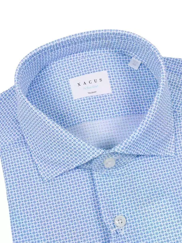 XACUS Geometric-print Shirt - White