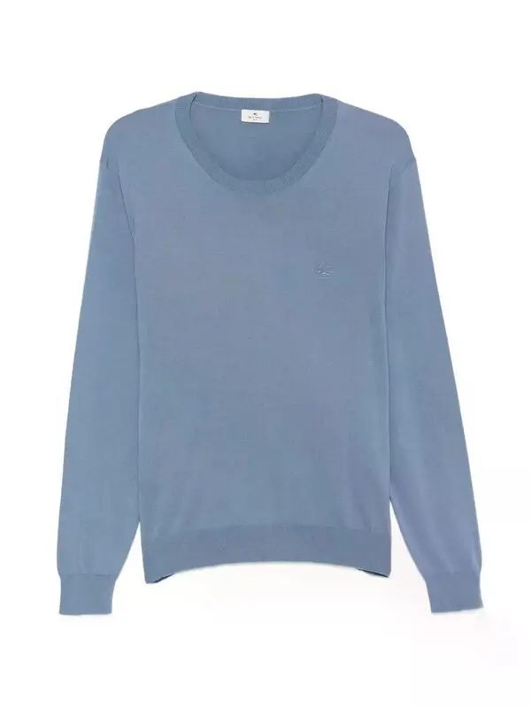 Etro Pegaso-embroidered Sweater - Blue