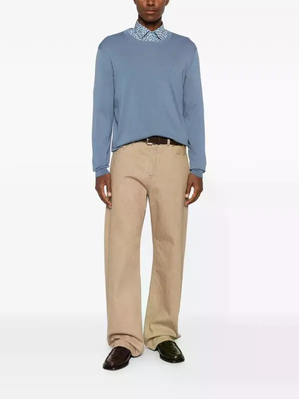 Etro Pegaso-embroidered Sweater - Blue