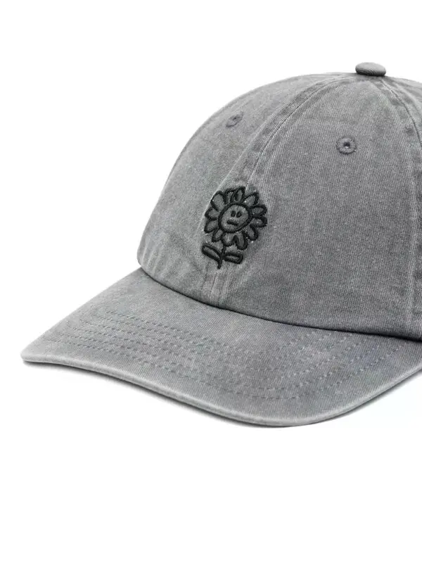 SUNFLOWER Flower-embroidered Baseball Cap - Grey
