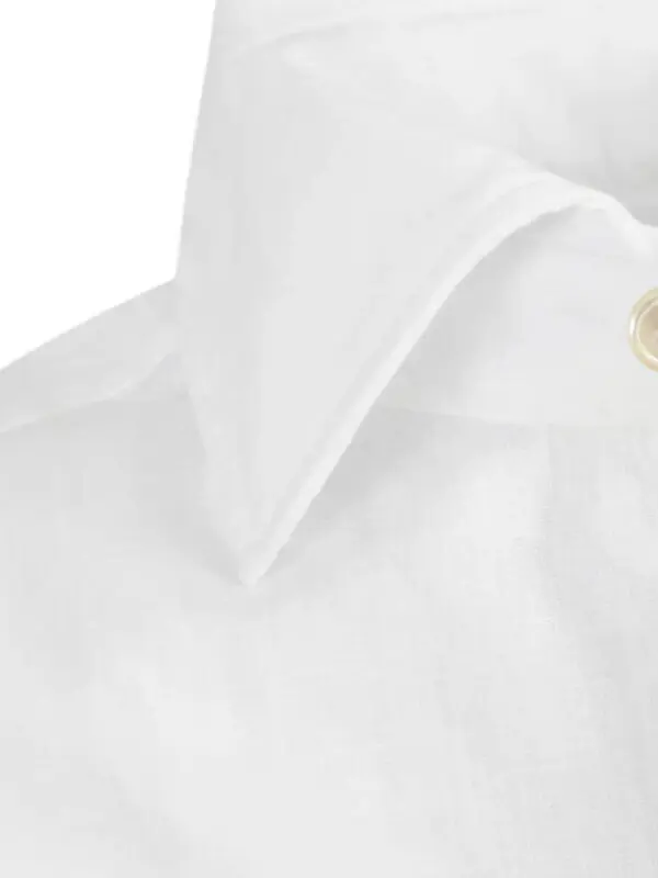 LUIGI BORRELLI Slub-texture Long-sleeve Shirt