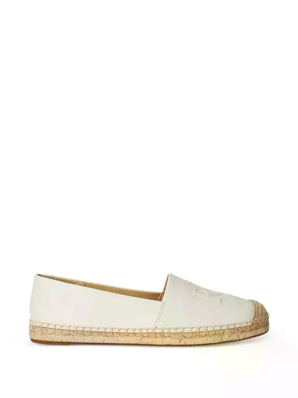 Ralph Lauren Cameryn Leather Espadrilles - Neutrals