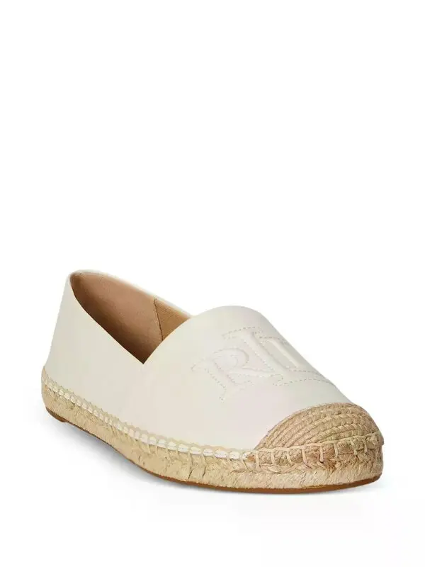 Ralph Lauren Cameryn Leather Espadrilles - Neutrals