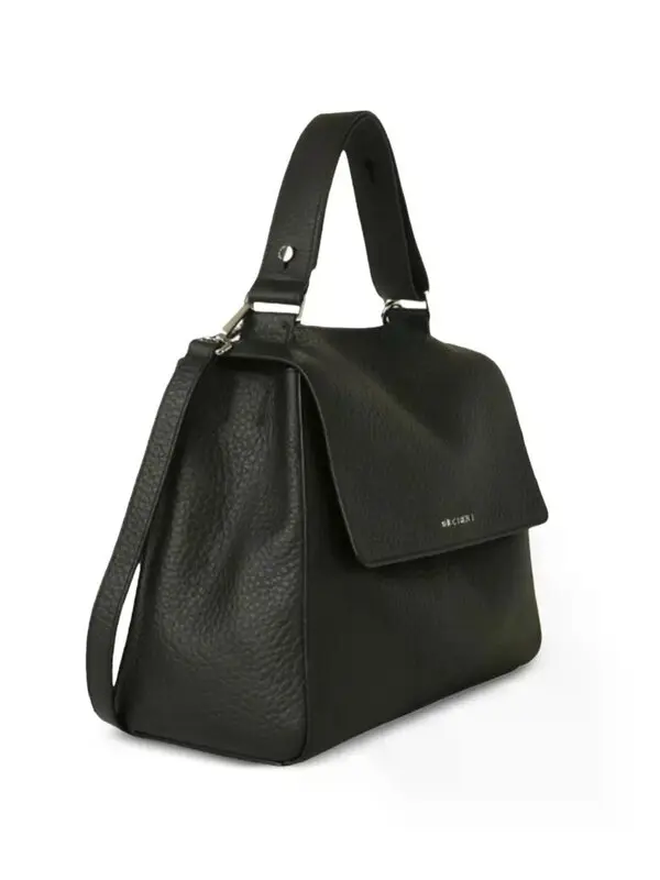 Orciani Sveva Leather Shoulder Bag - Black