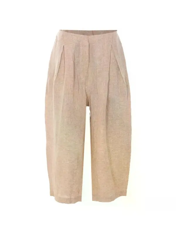 MAURIZIO PECORARO Pleated Elasticated-waist Trousers - Neutrals