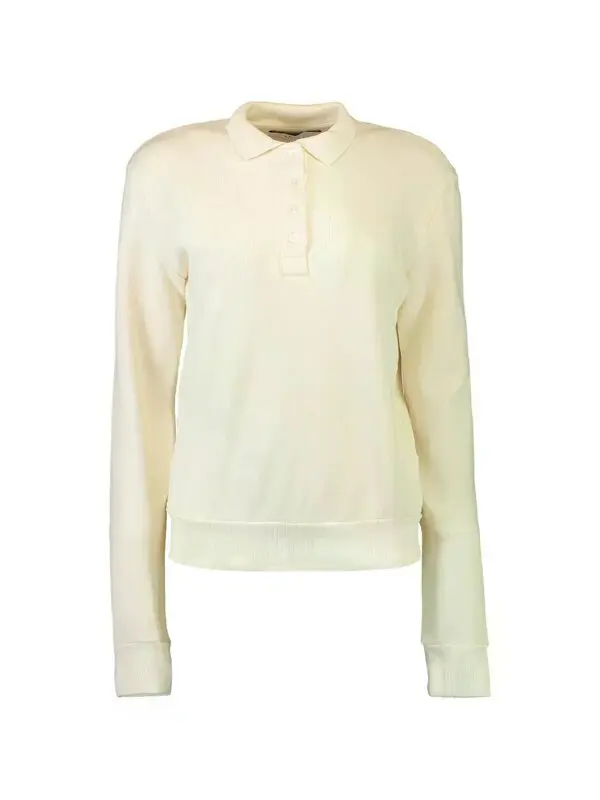 Sprwmn Polo-collar Long-sleeve Top