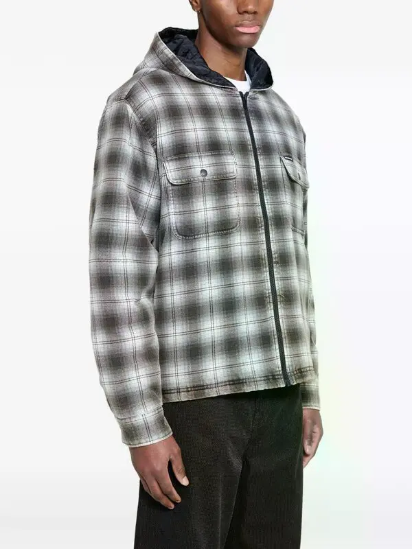 StÜssy Plaid Zip-up Hooded Jacket