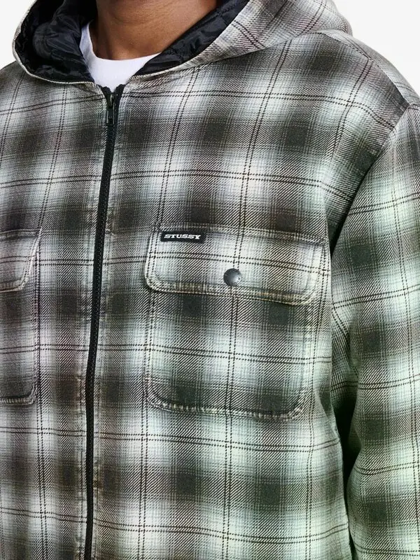 StÜssy Plaid Zip-up Hooded Jacket