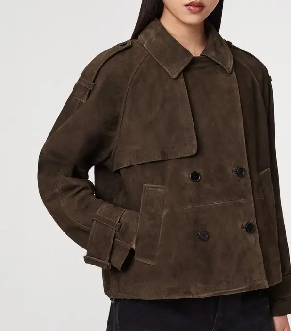 ALLSAINTS Suede Reya Mackintosh Jacket