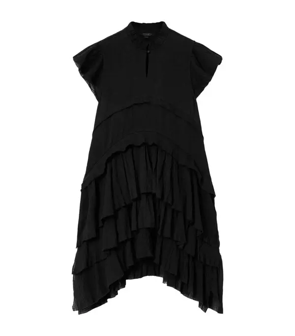 ALLSAINTS Organic Cotton Cavalry Mini Dress - Black