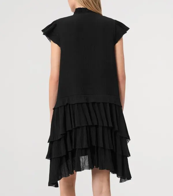 ALLSAINTS Organic Cotton Cavalry Mini Dress - Black