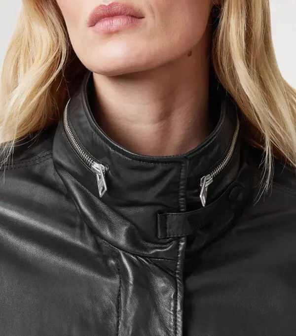 ALLSAINTS Clay Leather Jacket - Black
