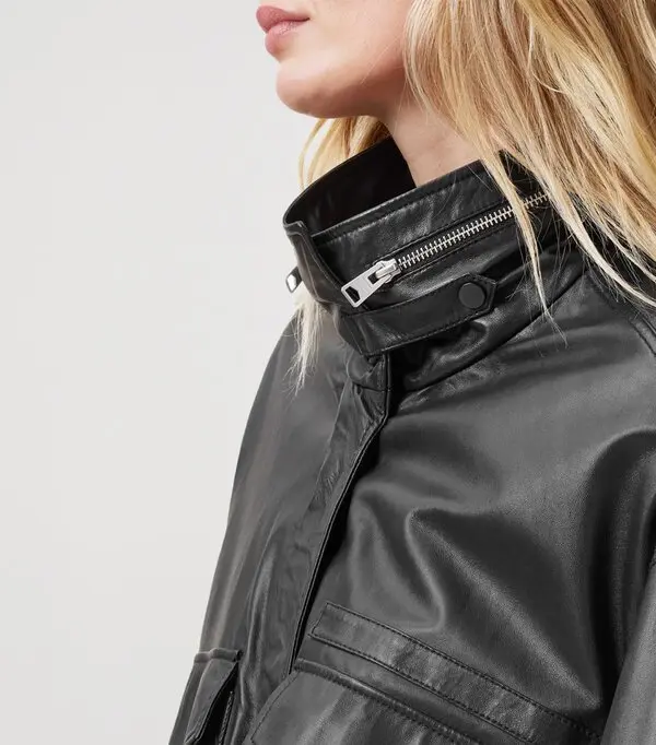ALLSAINTS Clay Leather Jacket - Black