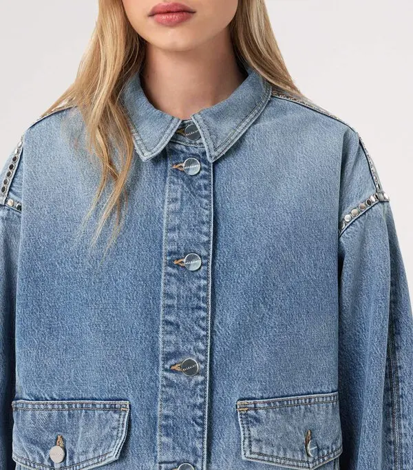 ALLSAINTS Hettie Studded Denim Shacket