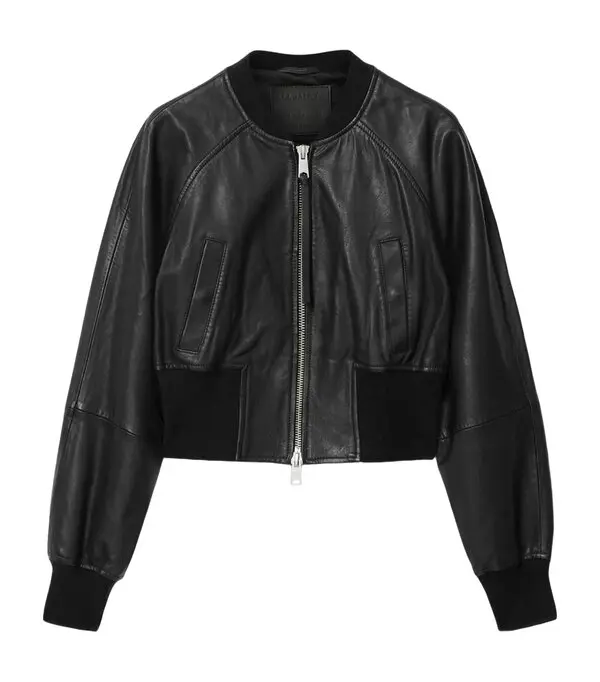 ALLSAINTS Leather Suri Bomber Jacket