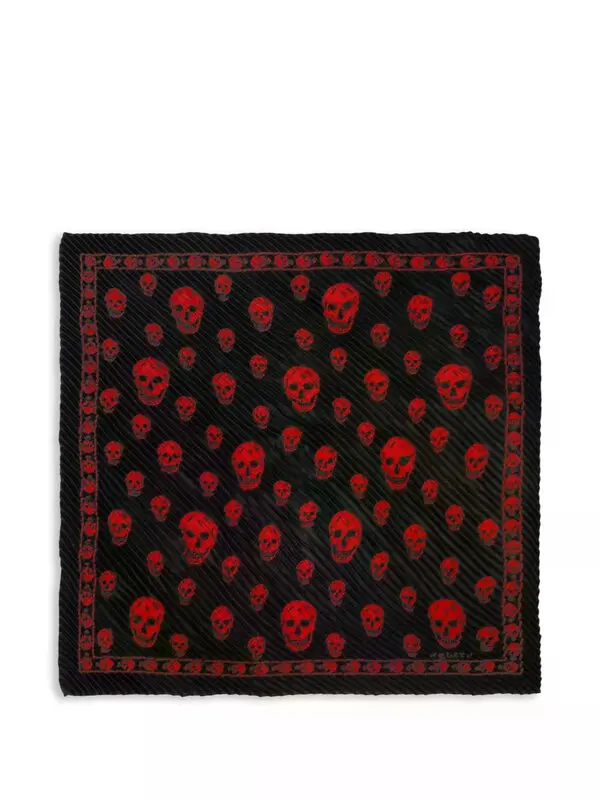 Alexander McQueen Skull-print Silk Scarf - Black