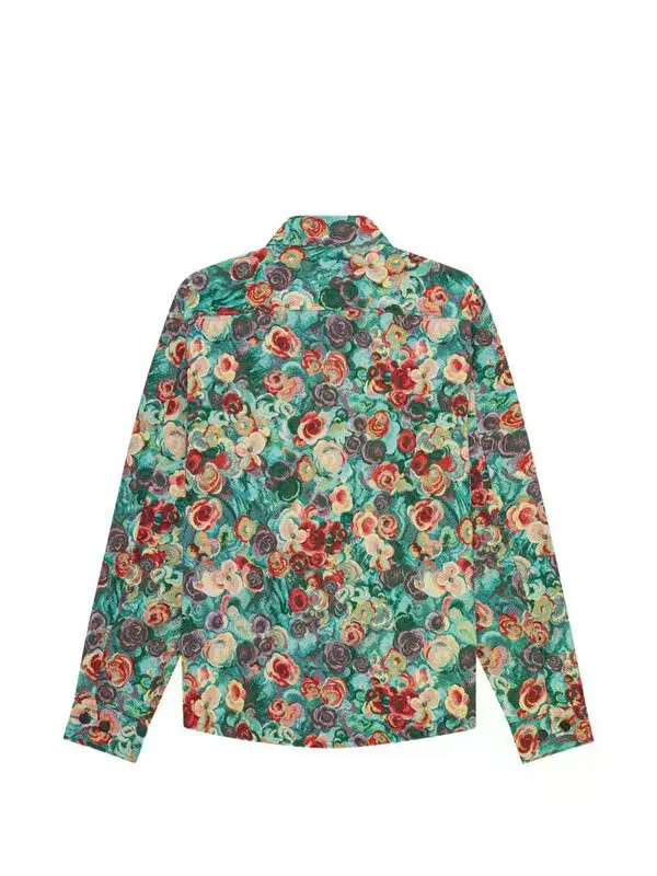 LES DEUX Floral-print Shirt Jacket