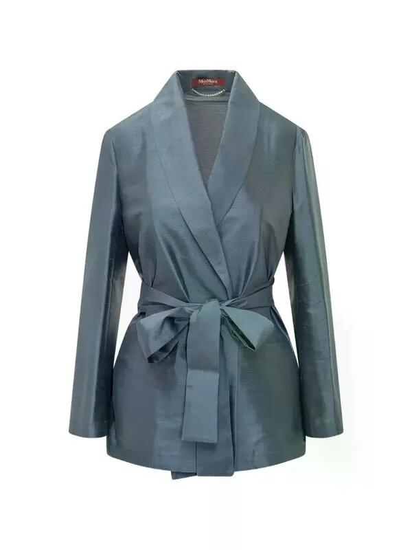 Max Mara Belted Silk Blazer