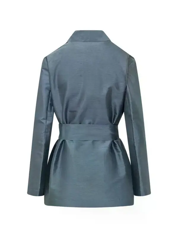 Max Mara Belted Silk Blazer