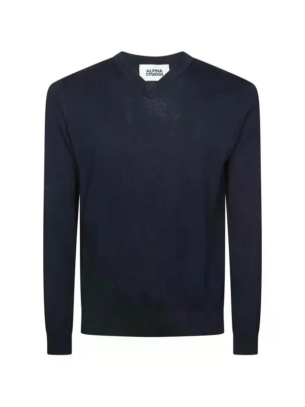 Alpha Studio Long-sleeve V-neck Sweater