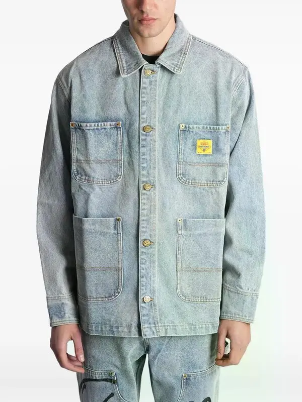 ICECREAM Graphic-print Denim Jacket - Blue