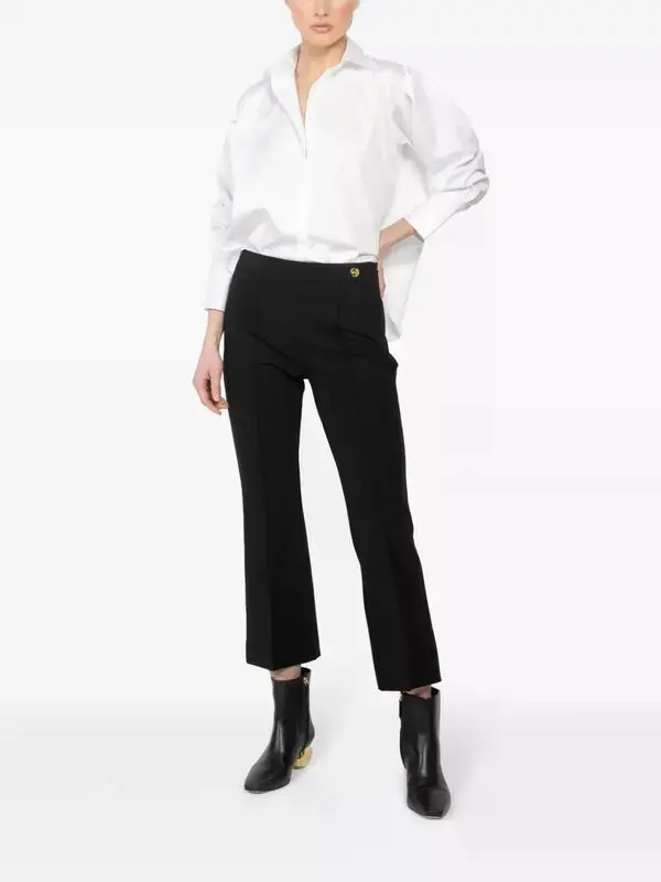 CALLAS MILANO Lola Cropped Flared Trousers - Black