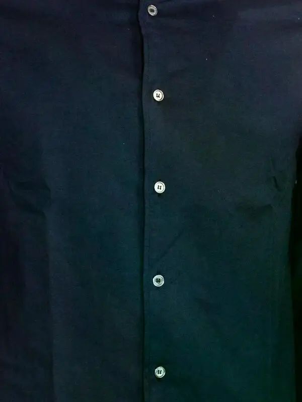 Fedeli Long-sleeve Buttoned Shirt - Blue