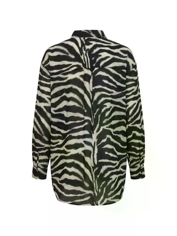 Ermanno Scervino Zebra-print Lace-embroidered Shirt