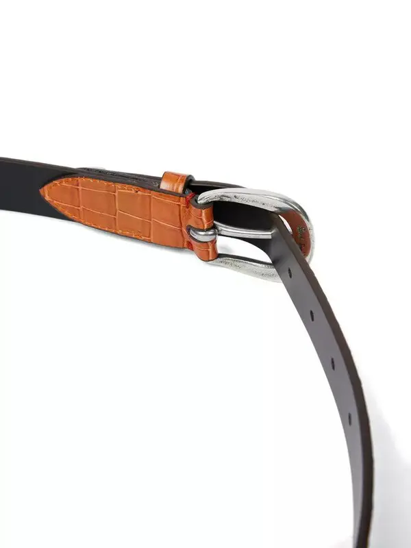 Paul Smith Crocodile-effect Leather Belt