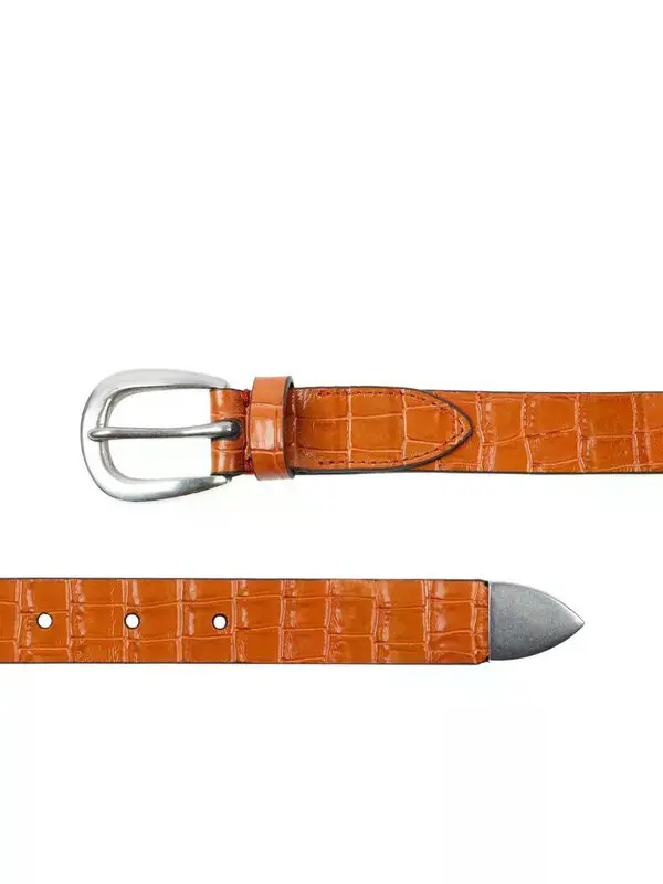 Paul Smith Crocodile-effect Leather Belt