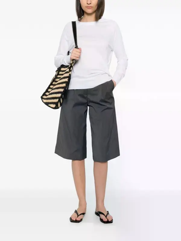 Herno Pleated Wide-leg Shorts
