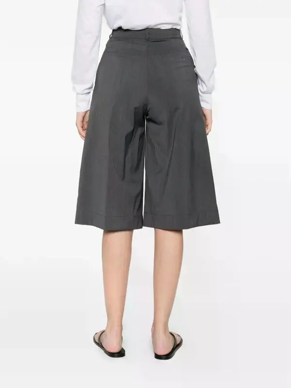 Herno Pleated Wide-leg Shorts