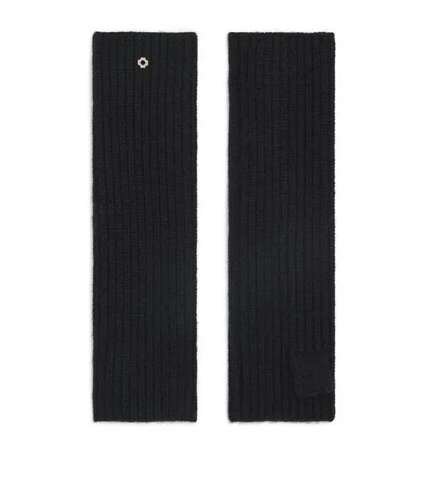 Maje Wool-cashmere Mittens - Black