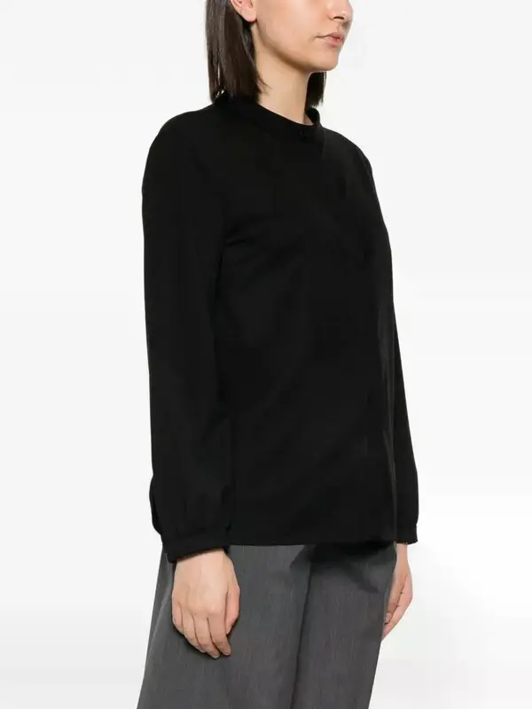 Herno Collarless Long-sleeve Blouse