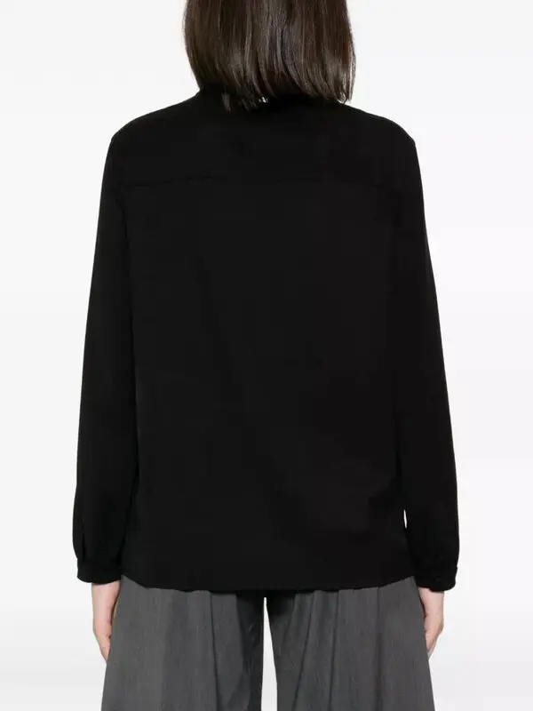 Herno Collarless Long-sleeve Blouse