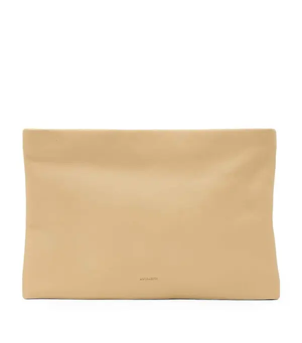 ALLSAINTS Leather Bettina Clutch - Yellow