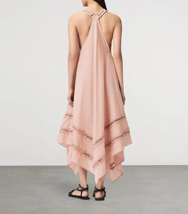 ALLSAINTS Organic Cotton Ladder Cut-out Midi Dress