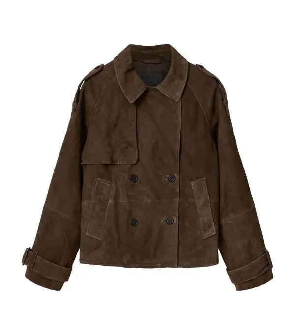 ALLSAINTS Suede Reya Mackintosh Jacket