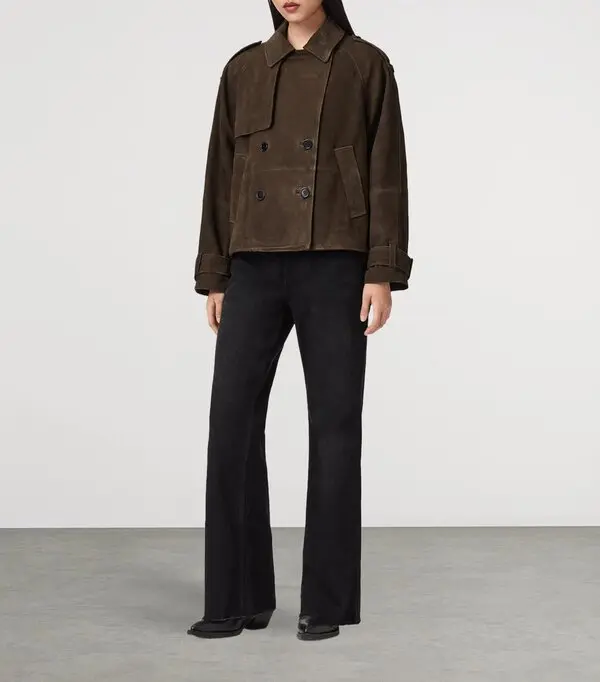 ALLSAINTS Suede Reya Mackintosh Jacket