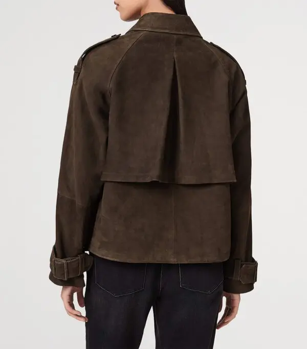 ALLSAINTS Suede Reya Mackintosh Jacket