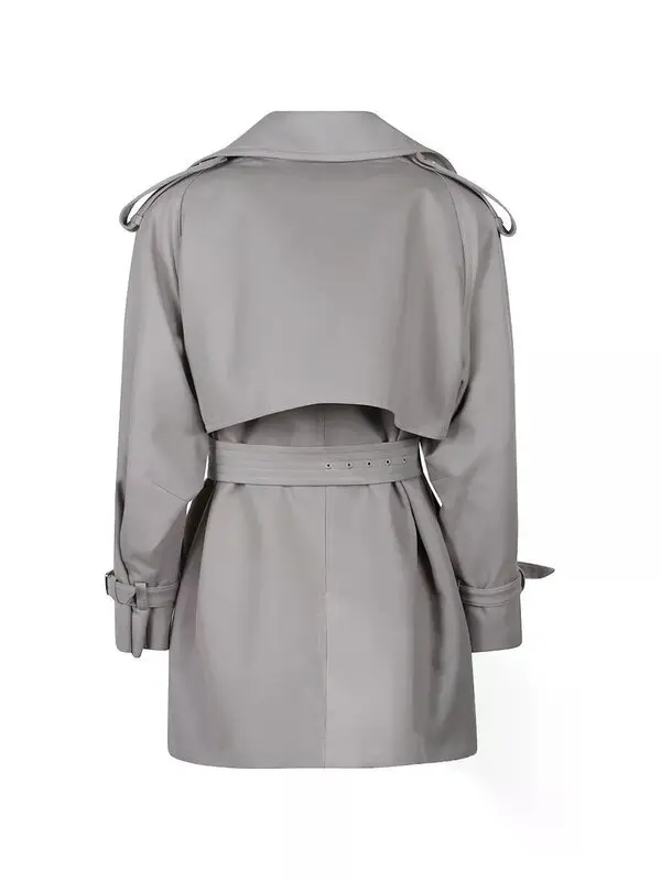 Max Mara Double-breasted Belted Coat - Grey