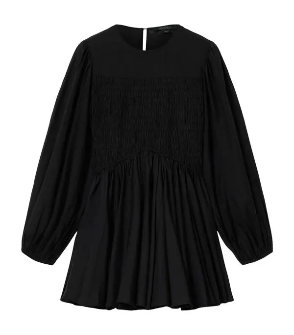 ALLSAINTS Organic Cotton-blend Chia Mini Dress - Black
