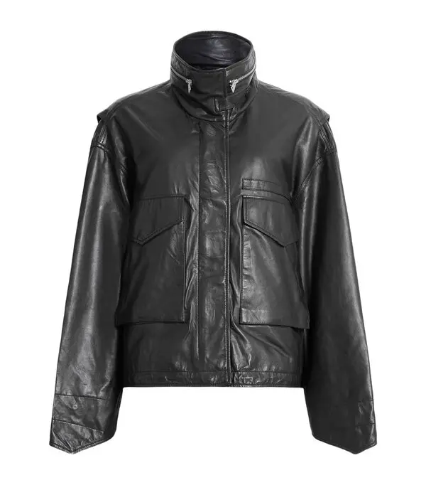 ALLSAINTS Clay Leather Jacket - Black